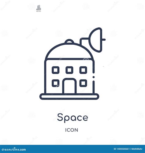 Linear Space Collision Icon From Astronomy Outline Collection Thin Line Space Collision Vector