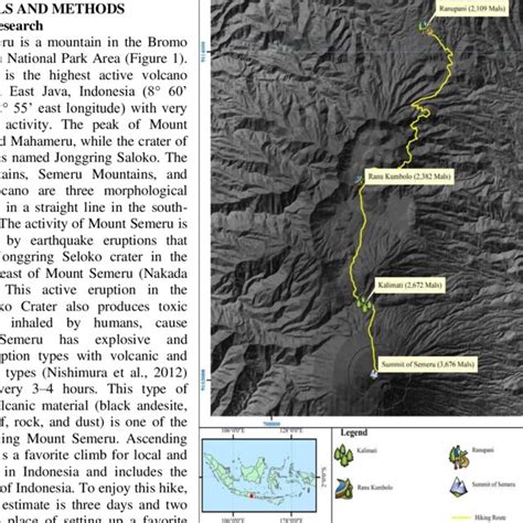 Map Of Semeru East Java Indonesia Researcher Data 2022 Download