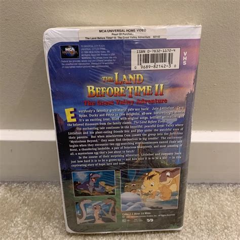 Land Before Time Ii The Great Valley Adventure Vhs Cassette Tape