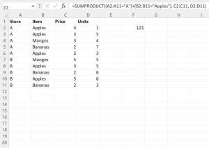 Excel How To Use Sumproduct With Multiple Columns
