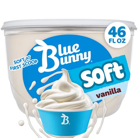 Blue Bunny Soft Vanilla Flavored Frozen Dairy Dessert 46 Fluid Ounces
