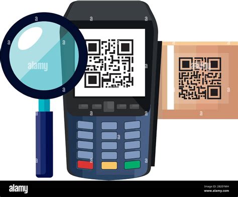 Qr Code Inside Dataphone Vector Design Stock Vector Image Art Alamy