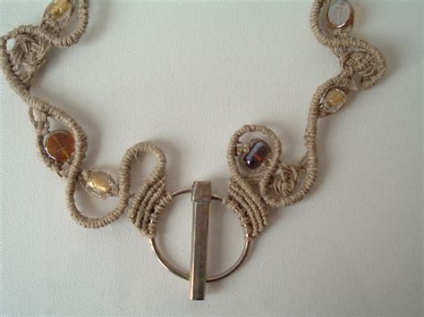 Twine Macramé Necklace Lace Margarete Hemp Twine Crude