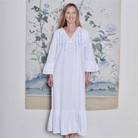 White Cotton Nightdresses Full Length 100 Cotton