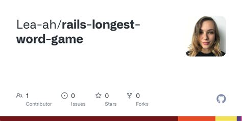 GitHub Lea Ah Rails Longest Word Game