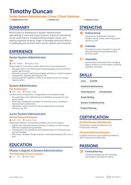 5 Linux System Administrator Resume Examples And Guide For 2023
