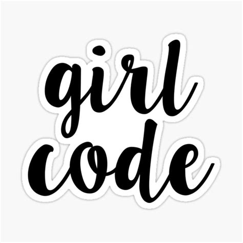 girl code sticker by madedesigns redbubble