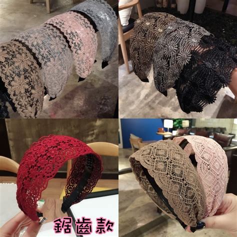 Doris 韓系飾品 甜美蕾絲寬版髮箍 寬邊髮箍 復古髮箍 髮箍 有齒髮箍 蕾絲髮箍 蝦皮購物