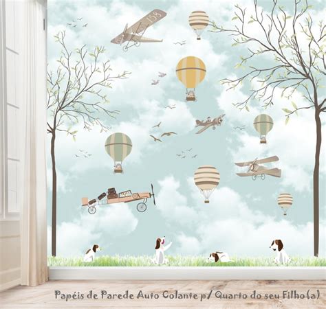 Papel De Parede Quarto Infantil Menino M² Elo7