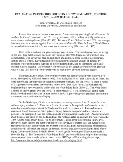 Pdf Evaluating Insecticides For Corn Rootworm Larval Control Using A
