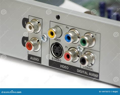 Back Panel Connectors Of The Computer Motherboard Stock Photography CartoonDealer Com