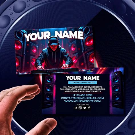Dj Business Card Template 2 Mixtapepsd