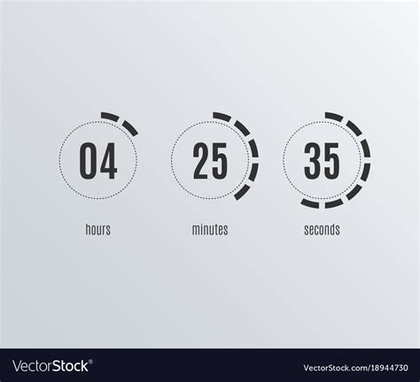 Countdown Web Site Flat Template Digital Timer Vector Image