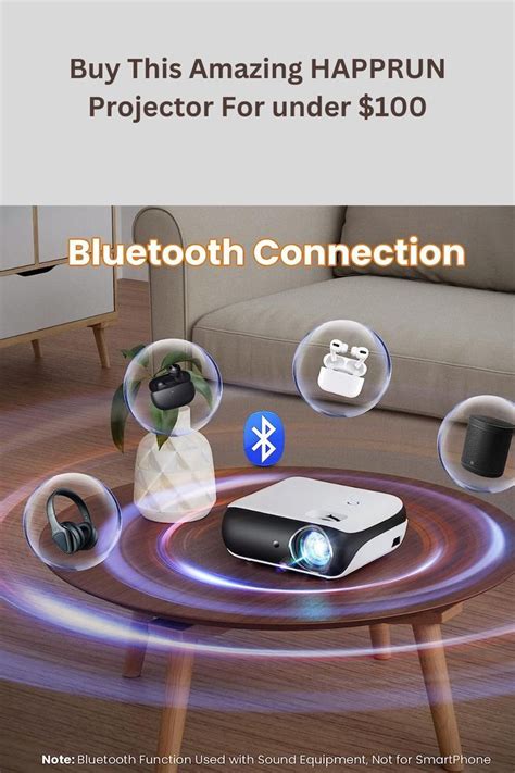 Happrun Projector Native P Bluetooth Projector With Screen L Portable Outdoor Movie