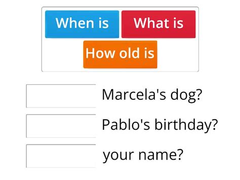 WH QUESTIONS Une Las Parejas