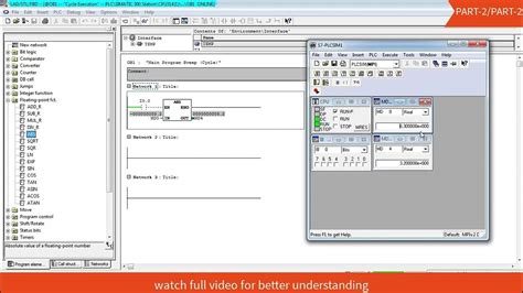 Part23 Floating Point Function Programming In Siemens Simatic Manager 56 Siemens Plc Youtube