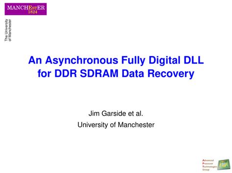 [ppt] an asynchronous fully digital dll for ddr sdram data recovery