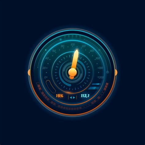 Premium Vector Speedometer Neon Dial Car Speed Gauge Dashboard