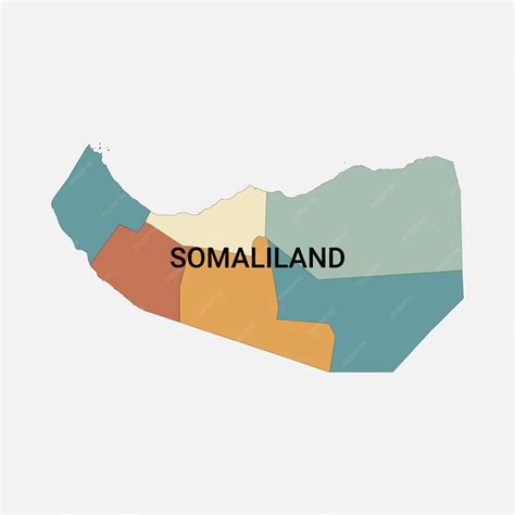 Somaliland Vector Map With Administrative Divisions Premium Vector