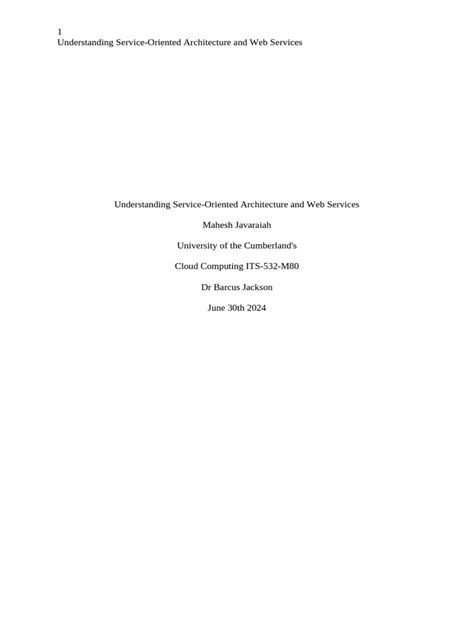 Understanding Service Oriented Architecture And Web Services Pdf