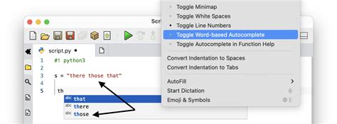 Rhino Script Editing Features