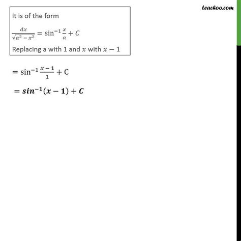 Example I Find The Following Integrals Dx X Chapter Clas