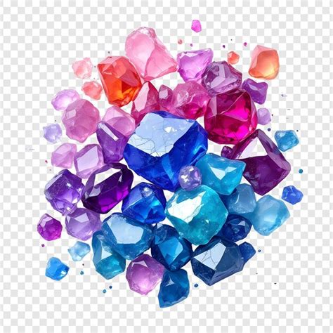 Rainbow Gem Cluster Premium Ai Generated Psd