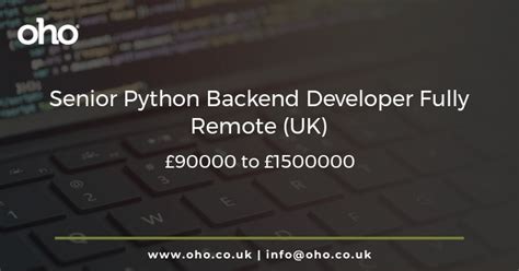 Aisling Fitzgerald On Linkedin Senior Python Backend Developer Fully Remote Uk