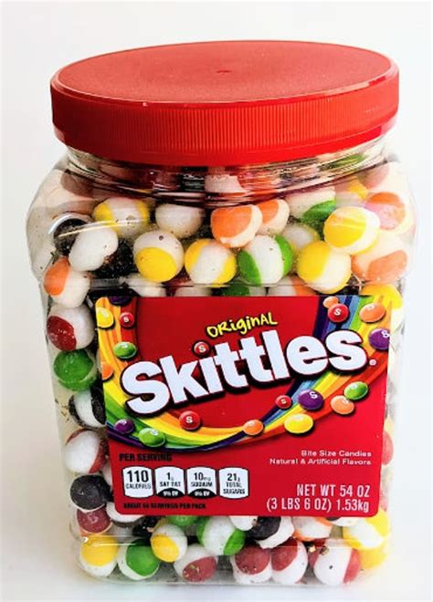 Bulk Tub Freeze Dried Skittles Freeze Dried Skittles Half Gallon Tub