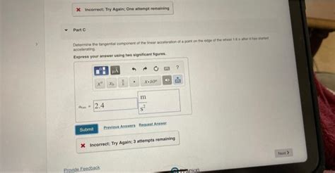 Part A Determine It Anguar Actelerafecn Exprest Your Chegg Com