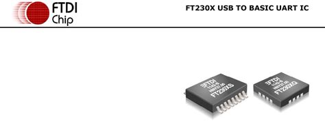 FT230X Datasheet By FTDI Future Technology Devices International Ltd Digi Key Electronics