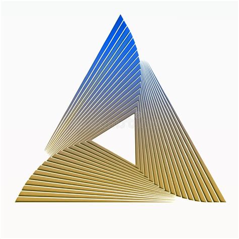 Illustration Of A 3d Image Of The “penrose Triangle” On A White Background Stock Illustration