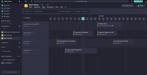 nifty task embeds and timeline view for tasks ahoi dev