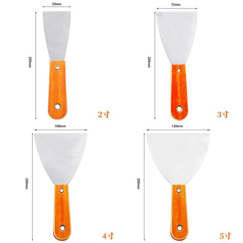 不锈钢刮刀 2寸 3寸 4寸 5寸加厚碳钢铲家用厨房铲刀清洁刮刀墙壁刮抹子家装小工具铲刀含票 虎窝淘