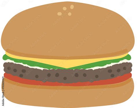 햄버거 패스트푸드 일러스트 Stock Illustration Adobe Stock