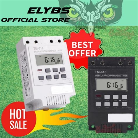 Jual Time Switch Relay 220v 30a Power Timer Programmable Lcd Display Shopee Indonesia