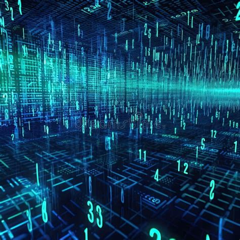 Digital Binary Code Universe Network Of Technological Data Stock Illustration Illustration Of