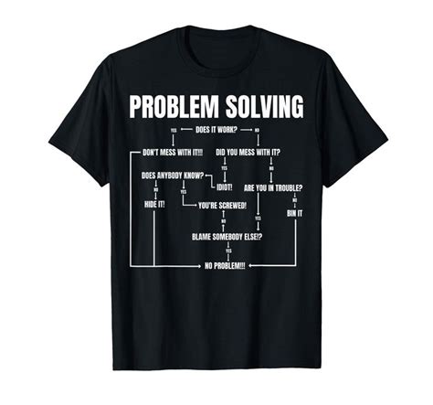Problem Solving Chart Geek Nerd Computer Programmer Men T Shirt In 2025 Nerd Shirts