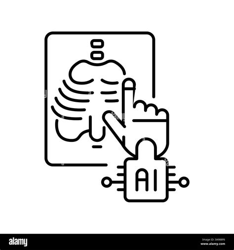 Medical Image Analysis Black Line Icon For Digital And Print Projects Minimal Clean Icons For