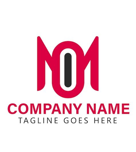 Premium Vector Letter Mo Moi Or Om Red Color Vector Logo Design