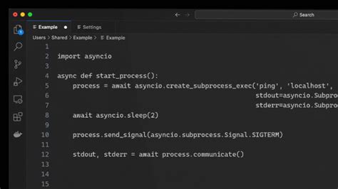 Basic Example Of Python Function Asynciosubprocesstransportkill