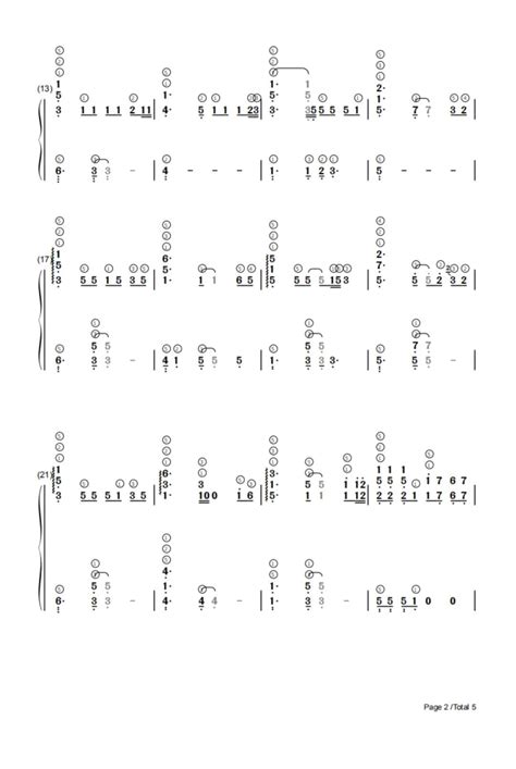 你的答案 钢琴简谱数字 C调 带指法版 钢琴简谱