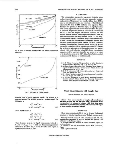 Widely Linear Estimation With Complex Data Pdf