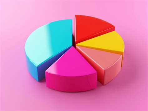 Premium Photo Market Analysis 3d Pie Chart Illustration