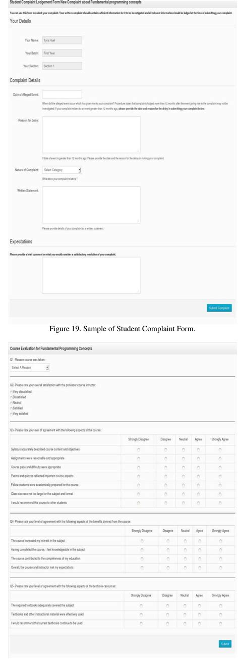 Sample Of Student Evaluation Form