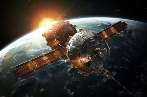 Premium Photo Space Solar Satellites Generate Ai