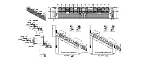 Stairways Section And Constructive Structure Details With Plan Dwg File Cadbull