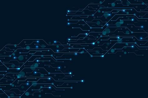 Premium Vector Abstract Blue Circuit Board Pattern Background