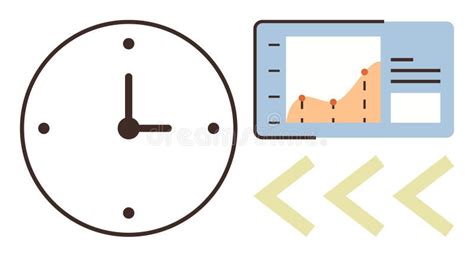 Time Management Concept With Clock Data Visualization And Backward