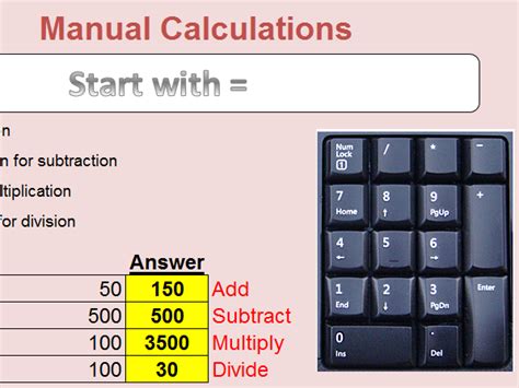 Basic Excel Calculations For Beginners Teaching Resources